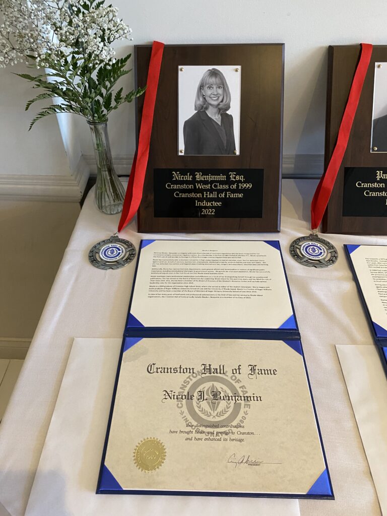 Nicole Benjamin Inducted Into The Cranston Hall of Fame | Adler Pollock ...